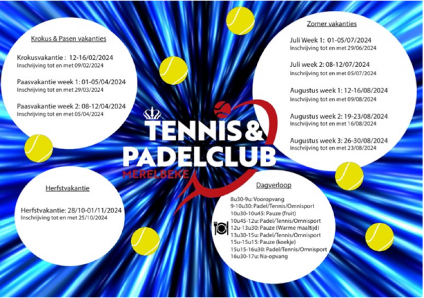 JEUGD STAGES tennis & padel 2024